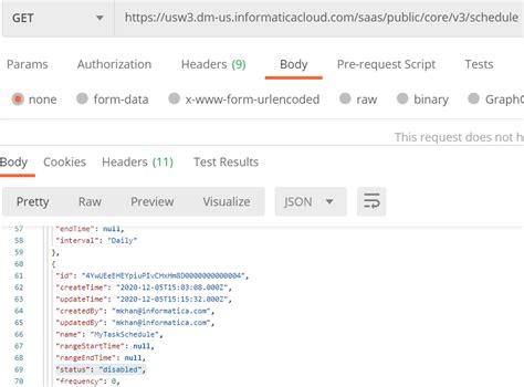 How To Disable Job Schedules Via Iics Rest Api