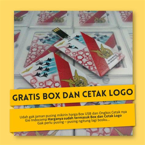Jual USB FLASHDISK KARTU CUSTOM SATUAN 16GB Sudah Dengan Cetak Logo Jakarta Pusat