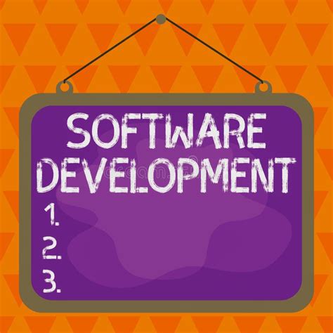 Text Sign Showing Software Development Conceptual Photo Software Is