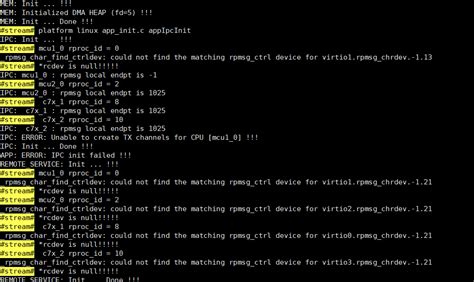 tda4vm vx app arm ipc out rpmsg char find ctrldev could not find the matching rpmsg ctrl
