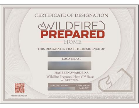 Wildfire Prepared Homes Ibhs Standard