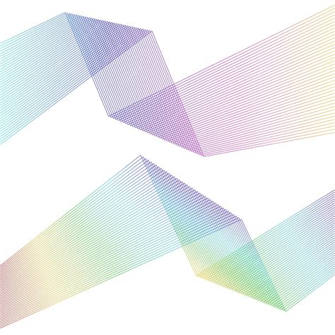 디자인 요소 구부러진 날카로운 모서리가 많은 선을 흔들며 격리된 흰색 배경에 있는 추상 수직 깨진 줄무늬 Creative