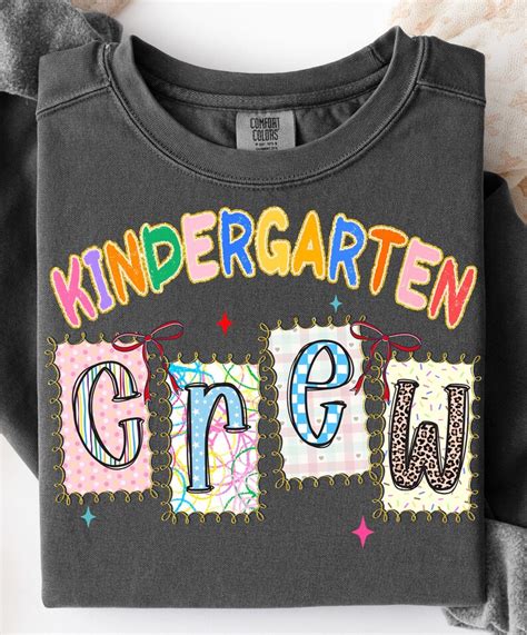 Kindergarten Crew Png Kindergarten Teacher Png Teacher Team Shirt Png