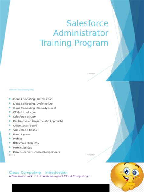 Salesforce Administrator Training Program Pdf Cloud Computing Software As A Service