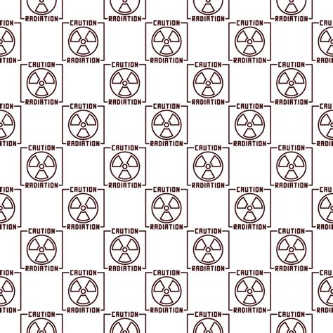 Premium Vector Caution Radiation Vector Radiation Warning Linear Seamless Pattern