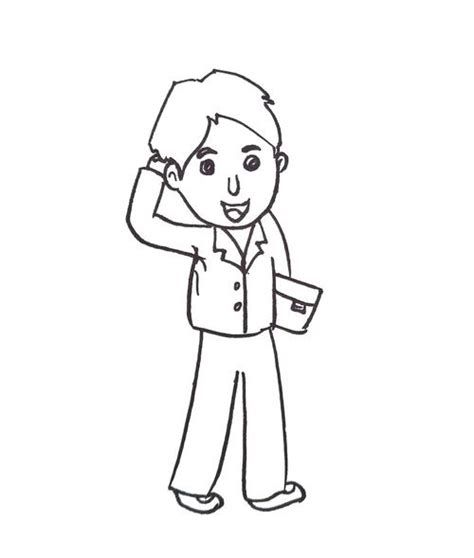 叔叔简笔画简单好看全身又好看（推荐18张） 简笔画图片大全