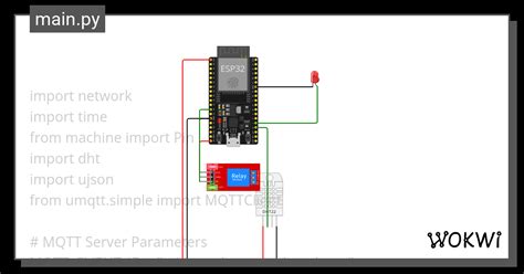 Micropython Sensor With Relay And Led Wokwi ESP32 STM32 Arduino Simulator