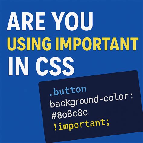 🤯 Are You Abusing Important In Css Heres What No One Told You By Er Raj Aryan Jul 2025