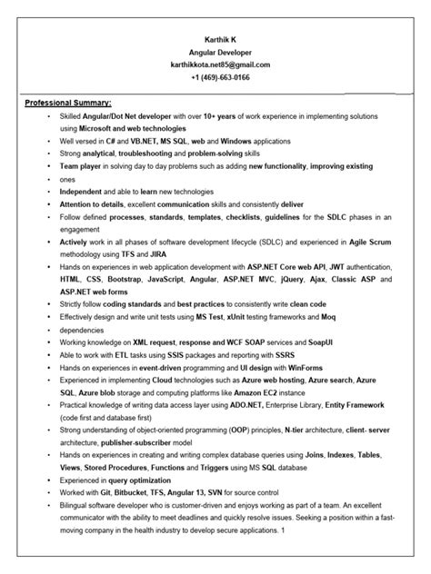 Karthik K Angular Developer Pdf World Wide Web Internet And Web