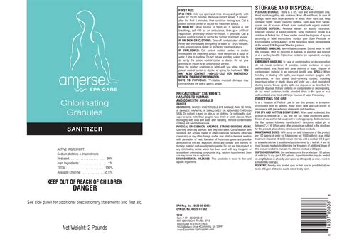 Chlorine Sanitizer 2 Lbs Amerse