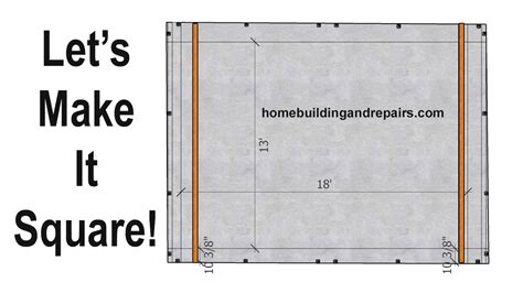 How To Layout Square Wall Framing On Concrete Foundations That Is Not Home Building Tutorial