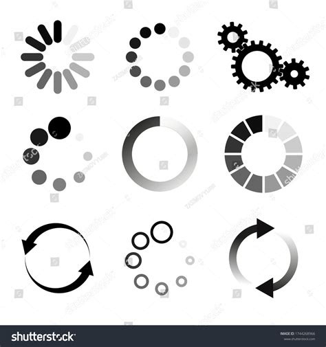 Loading Process Bar Vector Isolated Elements Stock Vector Royalty Free 1744268966