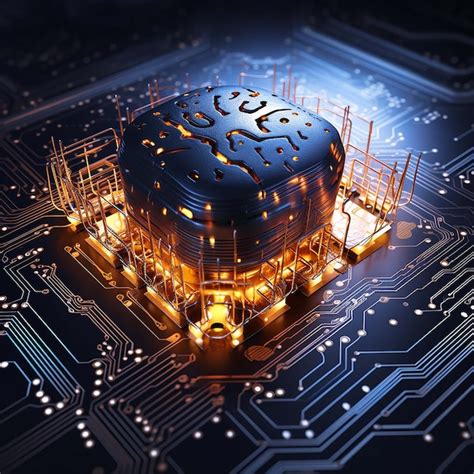 premium ai image big data technology cyberspace motherboard microchip circuit board computer