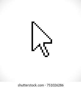 Old Style Pixel Computer Mouse Cursor Stock Vector Royalty Free Shutterstock