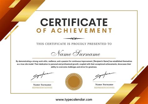 free printable certificate of achievement templates [pdf word excel]