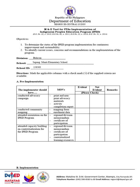 Iped M E Tool For Proper Implementation Of Ppas Revised 09 28 2023