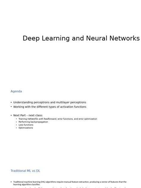 Deeplearning And Neuralnetworks Pdf