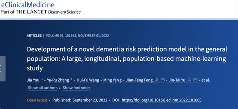 Chinese Experts Develop Novel Dementia Risk Prediction Model Cgtn