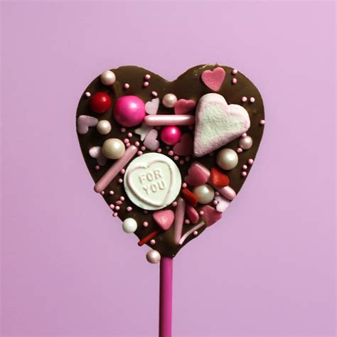 Chocolate Heart Lollipops Cakedrop