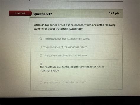 Solved Incorrectquestion 15 Incorrect 01 Pts Which One Of
