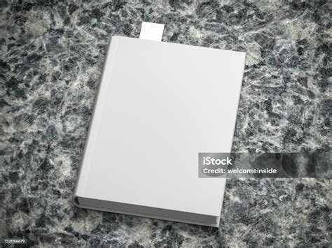 화이트 북과 책갈피 모형 하드 커버 베스트 셀러 책 개념 책 표지 디자인에 대한 빈 템플릿 3d 렌더링 공란에 대한 스톡 사진 및 기타 이미지 Istock