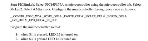 Solved Start Picsimlab Select Pic16f877a As Microcontroller