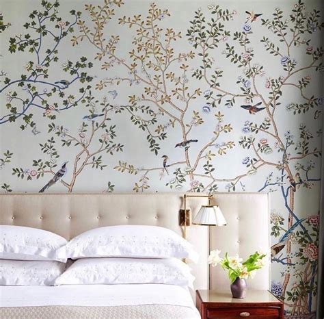 Chinoiserie Chic Bedroom With Earlham Design By De Gournay