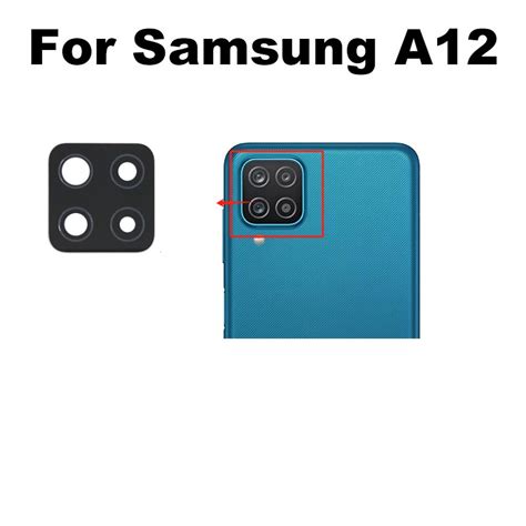 สําหรับ Samsung Galaxy A12 เลนส์กล้องด้านหลัง Nacho A125 A127 Sm A125f Dsn Sm A127f Dsn เปลี่ยน