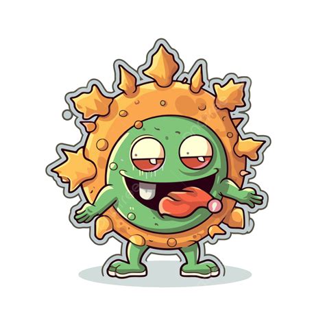 귀여운 만화 바이러스 캐릭터 일러스트 벡터 코로나 상표 만화 Png 일러스트 및 벡터 에 대한 무료 다운로드 Pngtree