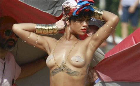 Rihanna Topless Vogue Brazil Beach Rabbit Queen