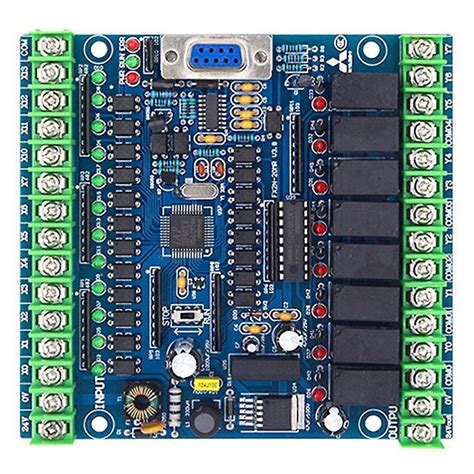 Controlador Lógico Programável Fx2n 20mr Plc Placa De Controle Industrial 12 Entrada 8 Saída 24v
