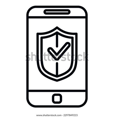 Secured Phone Icon Outline Vector Mobile Stock Vector Royalty Free 2297849215 Shutterstock