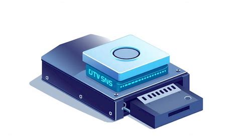 A Stylized Vector Graphic Of A Server Rack Against A Night Scene With