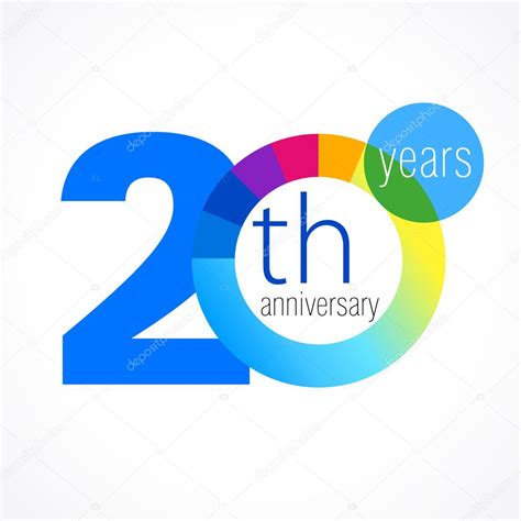 20 주년 기념 차트 로고 Stock Vector By ©koltukovalek 70369075