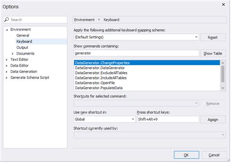 Assign Keyboard Shortcuts