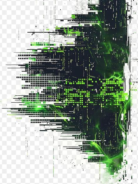 Premium Psd Hacker Attack Glitch With Binary Code Abstract Shapes And Gl Texture Effect Fx