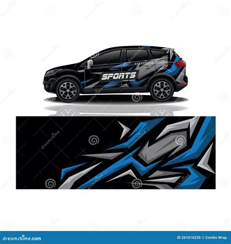 Car Decal Wrap Design Vector Stock Vector Illustration Of Vehicle