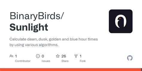 GitHub BinaryBirds Sunlight Calculate Dawn Dusk Golden And Blue