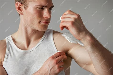 Premium Photo An Individual Applying Soothing Cream To Alleviate