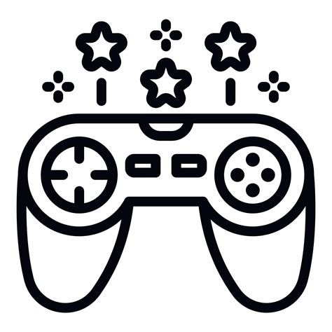 Gaming Joystick Icon Outline Style 15252891 Vector Art At Vecteezy
