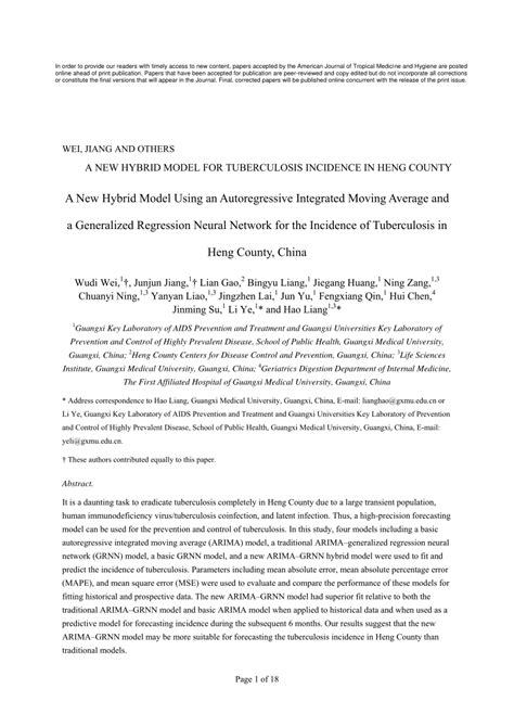 Pdf A New Hybrid Model Using An Autoregressive Integrated Moving