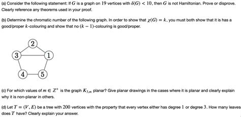 solved a consider the following statement if g is a graph on 19