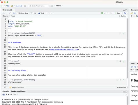 A Gentle Introduction To Using R Markdown MachineLearningMastery Com