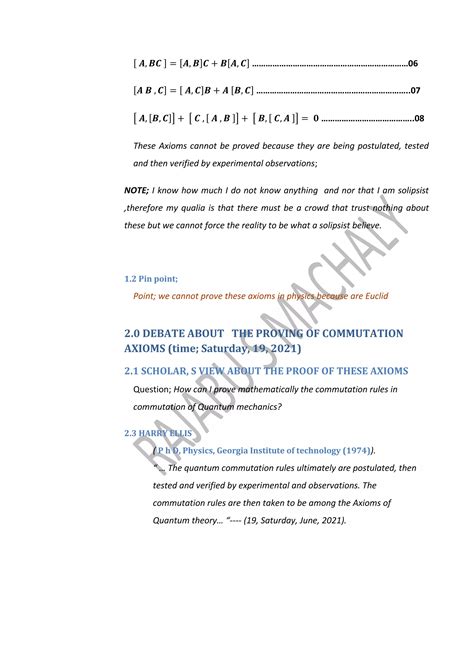 Quantum Axioms And Commutationjacobi Identity Pdf