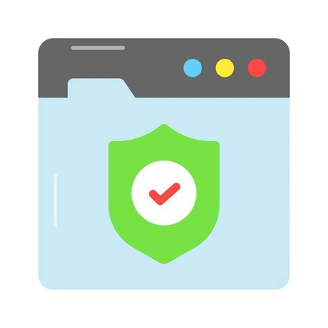 Protection Shield With Webpage Showing Concept Icon Of Secure Website In Trendy Style 26367283