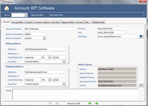 Microsoft Access Crm Template Free Shooters Journal