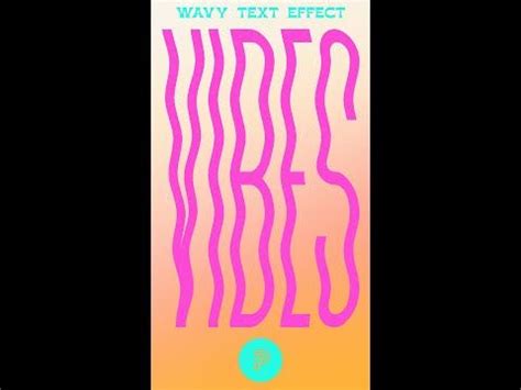 Create A Wavy Text Effect In Illustrator Shorts YouTube Text Effects Text Tutorial