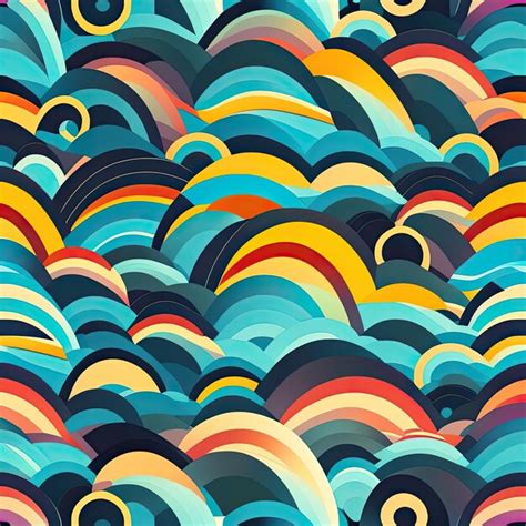 Premium Ai Image Seamless Waves Pattern