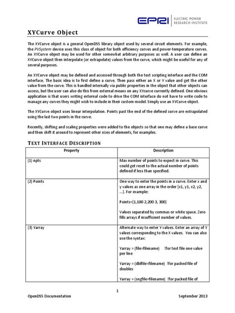 opendss xycurve object pdf object computer science component object model
