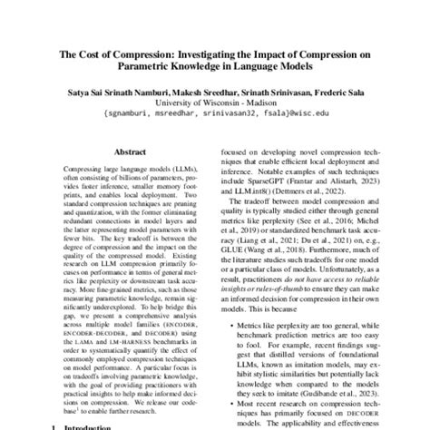 The Cost Of Compression Investigating The Impact Of Compression On
